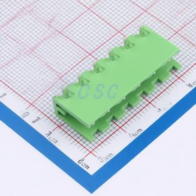 China HCTL HC2EDGR 5.08 6P V terminal block with PA66 UL94V 0 plastic body and brass nickel plated pins for sale