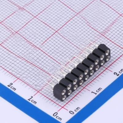 China Electronic double row round pin female connector plastic height 3.0 millimeter HCTL PM254-2-09-Z-3.0-C for sale