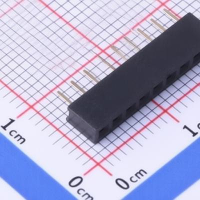 China 2.00mm Pitch Single Row Pin Header Straight Pin Type HCTL PM200-1-09-Z-4.3 Plastic Height 4.3mm for sale
