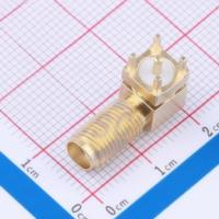 China Gold Plated SMA Female Connector 90 Degree Orientation PCB Mounting HJ Tech 2LC15SF030 for Connections for sale