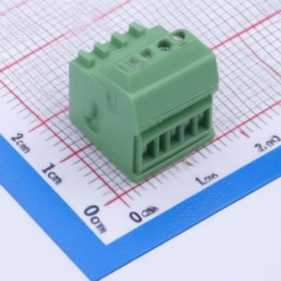 China Wire connection terminal block pluggable female connector screw terminals 2.54mm pitch HCTL HC2EDGK-2.54-5P-V rated 150V 5A for sale