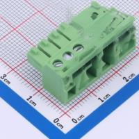 China 3.81mm Pitch Pluggable Terminal Block Screw Terminal HCTL HC15EDGK-3.81-7P-V Brass Pins Rated 300V 8A for sale
