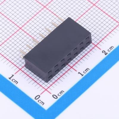 China 2.54mm Dual Row Straight Pin Header Plastic Height 85 Length 117 HCTL PM254-2-07-Z-8.5 Connector for sale