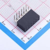 China Electronic Connector 2.54mm Pitch Dual Row Pin Header HCTL PM254-2-06-W-8.5 Right Angle for sale