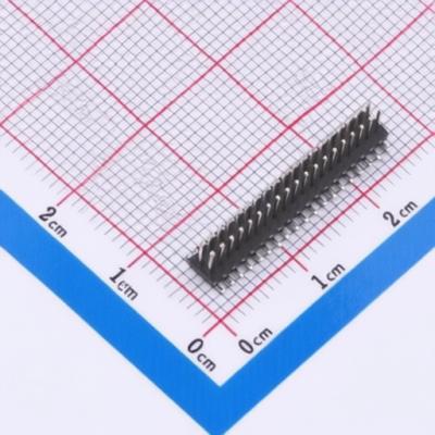 China Surface mount technology pin header HDGC HDGC127-PS2-19 with 1.27mm pitch and brass contact material for sale