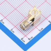 China Communication Connector 90 Degree SMA Female Connector Male Pin Brass Body Gold Plated HJ Tech HJ-SMA515-2 for sale