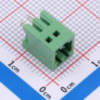 China Single row pluggable terminal block with closed straight pin HCTL HC2EDGVC-2.54-2P-V rated 150V 5A for sale