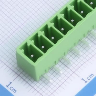 China Single row pluggable terminal block with 3.5mm pitch HCTL HC15EDGRC-3.5-8P-V closed end bent pin for sale