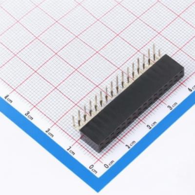 China Straight Pin Dual Row Pin Header 2.54mm Pitch HCTL PM254-2-16-W-8.5 Electronic Connector 8.5mm Height for sale