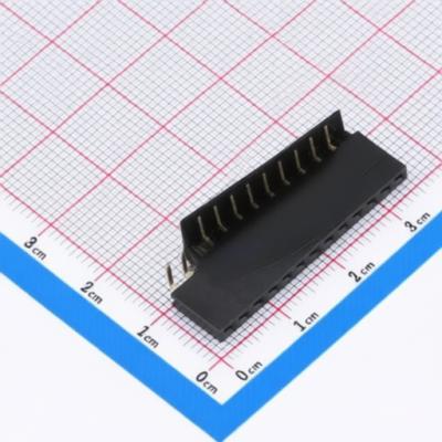 China Electronic Connector 2.54mm Pitch Single Row Header Bent Pin Plastic Height 85 HCTL PM254-1-13-W-8.5 for sale