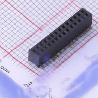 China Double Row Female Header SMT Connector HCTL PM127-2-13-S-4.3 with 1.27 Millimeter Pitch PA6T Material for sale