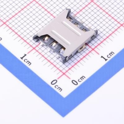 China sim card holder 6 pin design with 135 millimeter height featuring locating posts HDGC K DYX 004 model for sale