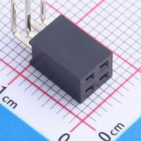 China 2.54mm Pitch Dual Row Pin Header HCTL PM254-2-02-W-8.5 Right Angle Plastic Height 85mm Connector for sale