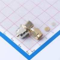 China HJ Tech 2LC15PM809 Gold Plated Brass 90 Degree SMA Male Connector Compatible with RG178 Cable Male Pin for sale