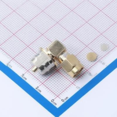 China HJ Tech 2LC15PM809 Gold Plated Brass 90 Degree SMA Male Connector Compatible with RG178 Cable Male Pin for sale