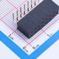 China Dual Row Header 2.54mm Pitch Right Angle Connector Plastic Height 8.5mm Model HCTL PM254-2-07-W-8.5 for sale