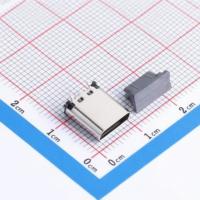 China HH HH 16P TYPE-C Y423 connector featuring vertical mount 16 pins and copper alloy ground bar for PCB for sale