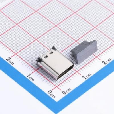 China HH HH 16P TYPE-C Y423 connector featuring vertical mount 16 pins and copper alloy ground bar for PCB for sale