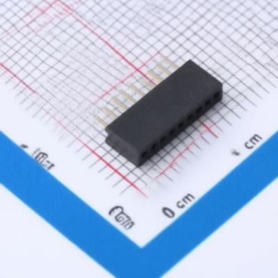 China Single row pin header straight pins 21mm plastic width HCTL PM127-1-09-4.3-G0 for circuit connections for sale