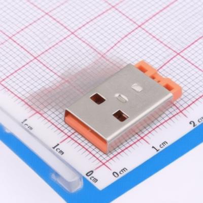 China Copper alloy contact gold plated mating area USB A connector HJ Tech 2LS00P0015 with iron shell and solder tail for sale