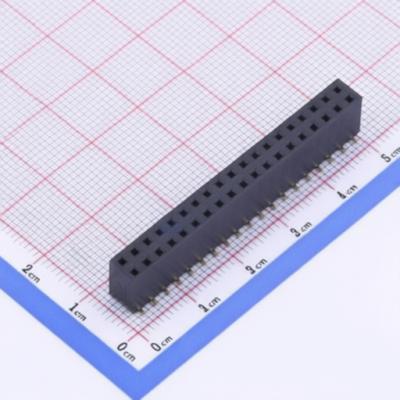 China Surface mount double row pin header plastic height 85 millimeters pitch 254 millimeters HCTL PM254-2-19-S-8.5 for sale