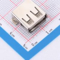 China surface mount USB A F connector HH HH USB SMT 206 with tin plated solder tails and RoHS compliance for sale
