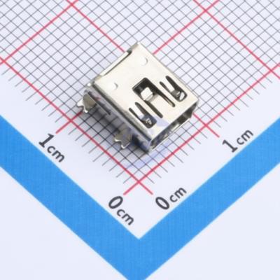 China Standard Type Mini USB 5F SMT Connector Positioning Pin 070 Tape and Reel Packaging HJ Tech 2LS00P0014 for sale