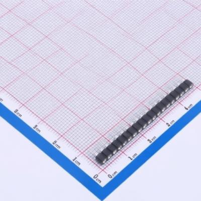 China Connector with round straight pins single row header HCTL PM254-1-19-Z-3.0-C featuring low contact resistance and brass sleeve for sale