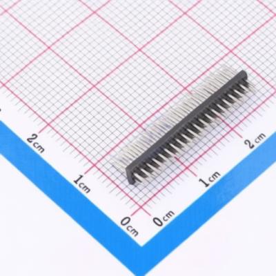 China Gold plated dual row straight pluggable pin header 127 millimeter pitch HDGC HDGC127-PZ2-20 for pcb assembly for sale