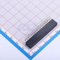 China Durable Dual Row Pin Header 2.54mm Pitch HCTL PM254-2-18-W-8.5 Bent Pin Connector with Plastic Height for sale