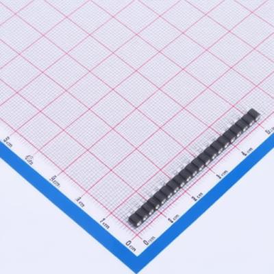 China Single Row Header Connector with Round Straight Pins HCTL PM254-1-20-Z-3.0-C Durable Black Insulator for sale