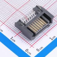 China SATA 7 pin connector with 90 degree fish bone foot SMT mounting HOAUC HYCW02 SATA07 250B model for sale