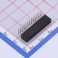 China Electronic connector double row bent pin header HCTL PM200-2-13-W-4.3 with 2 millimeter pitch spacing for sale