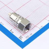 China Male Plug Male Pin RF Connector Assembly Straight Head Nickel Plated Featuring Dual Slot Design HJ Tech 2LC15PM015 Connector for sale