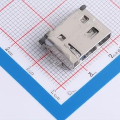 China Female HDMI Connector Surface Mount 243 Millimeter Height HH HDMI-AF232-CB2.43 for Electronic Devices for sale