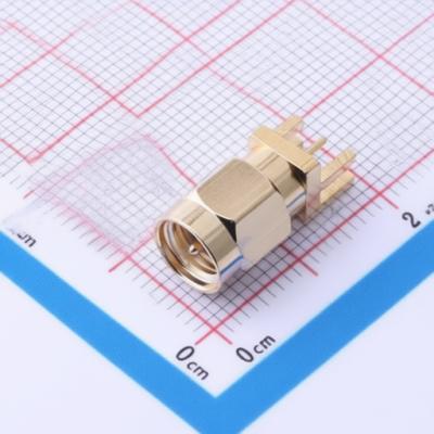 China SMA male connector PCB mount gold plated brass silicon O ring HJ Tech HJ SMA362 dielectric strength 1000V for sale