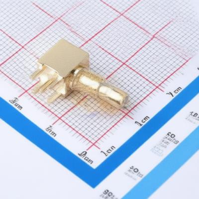 China HJ Tech HJ SMB030 90 Degree SMB Jack for PCB Brass Material Gold Plated Pin and White Teflon Insulator for sale