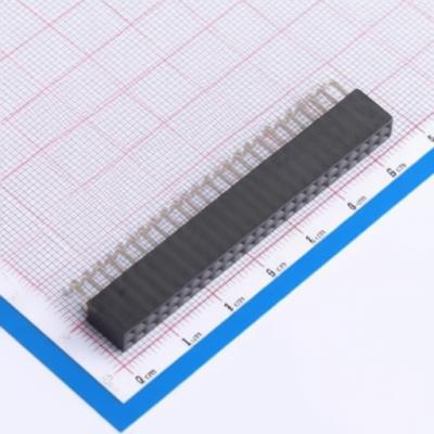 China Right angle SMT dual row header connector 2.54mm pitch HCTL PM254-2-25-WS-8.5 with 85mm plastic height for sale