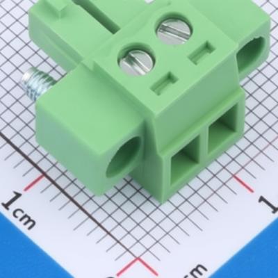 China Pluggable Terminal Block Screw Terminal 3.81mm Pitch Rated 300V 8A HCTL HC15EDGKM-3.81-2P-V Durable PA66 Body for sale