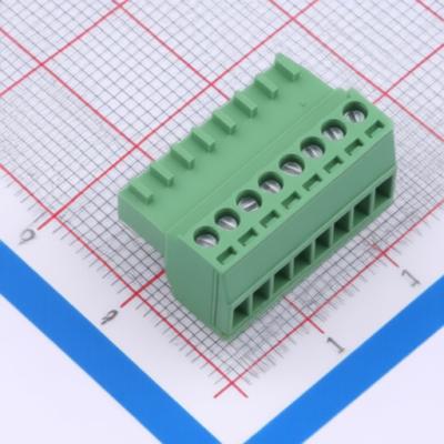 China 2.54mm pitch single row plug in terminal block with screw locking female socket HCTL HC2EDGK 2.54 8P V for sale