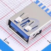 China Durable USB 3 0 AF connector featuring 180 degree solder wire shell thickness 0 3mm HJ Tech 2LS00S0020 for sale