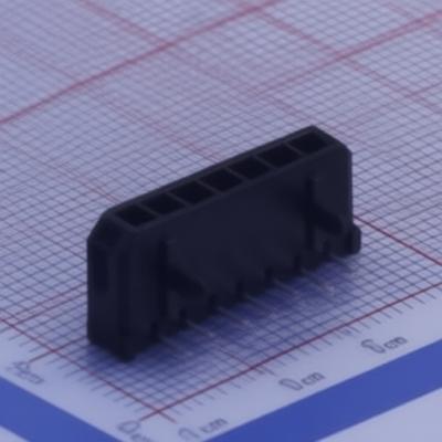 China Electrical wafer connector Hongxing HX30001-7WA bk with durable rubber shell and secure pin fixation for sale