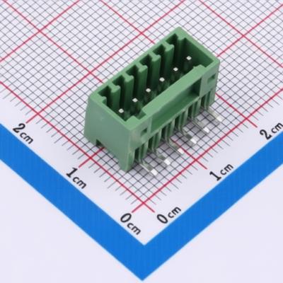 China wire to board terminal block with 254mm pitch single row design HCTL HC2EDGRC-2.54-6P-V rated 150V and 5A current capacity for sale