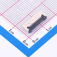 China FPC connector with black LCP plastic housing and tin plated copper terminals Hong Cheng HC-FPC-0.5-18P-FH20 18 pins for sale