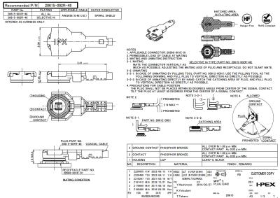 China Micro RF coaxial connector I-PEX 20566-001E-01 designed for high frequency applications LTE Bluetooth and GPS for sale