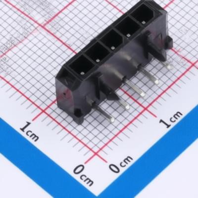 China Wafer component with PA66 UL94V0 rubber shell and H65 NiSn pins Hongxing HX30001-5WA bk rated 5A 250V for sale