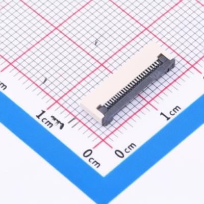 China flat flexible cable connector Hong Cheng HC-FPC-0.5-24P-FH20 with LCP housing and tin plated copper terminals for sale