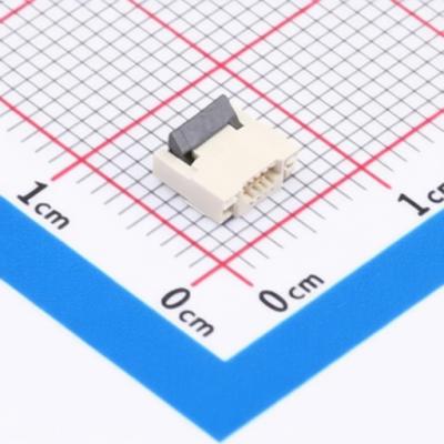 China FPC connector Hong Cheng HC-FPC-0.5-4P-FHH20 with black LCP housing and gold plated copper terminals for sale