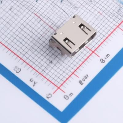 China Data Transmission SMT HDMI Connector HH HDMI AF214 221 with Gold Plated Contacts and Copper Alloy Shell for sale