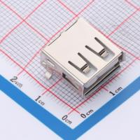 China Electrical connector HH HH-USB-DIP-004 featuring gold plating in mating area and tin on solder tails for sale